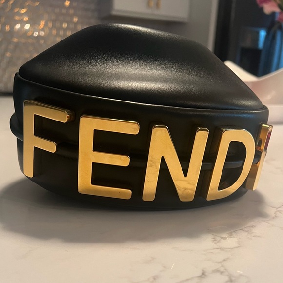 Fendi | Bags | Fendigraphy Small Black Leather Bag Excellent Condition ...